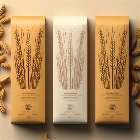 Premium AI Image Three Different Types Of Wheat On A Wall