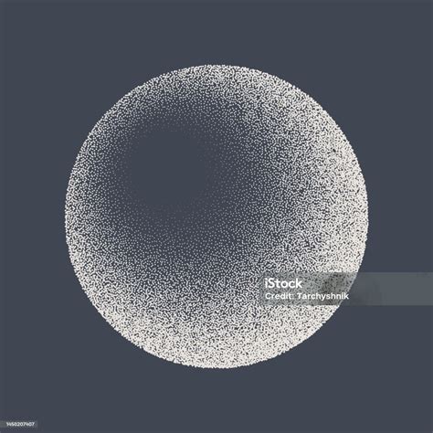 둥근 모양의 점선 객체 Stipple 요소 페이딩 그라디언트 찌르기 점웍 그리기 점을 사용한 음영 픽셀 분해 하프톤 효과 화이트 노이즈 거친 질감 벡터 일러스트 레이 션