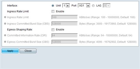 Bandwidth Configuration On The Sg350xg And Sg550xg Switches Cisco