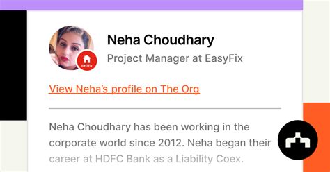 neha choudhary project manager at easyfix the org