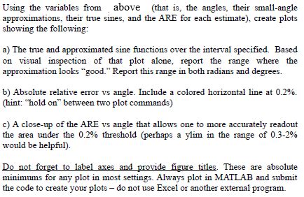 Solved This Is All Being Done In MATLAB Please Just Provide Chegg