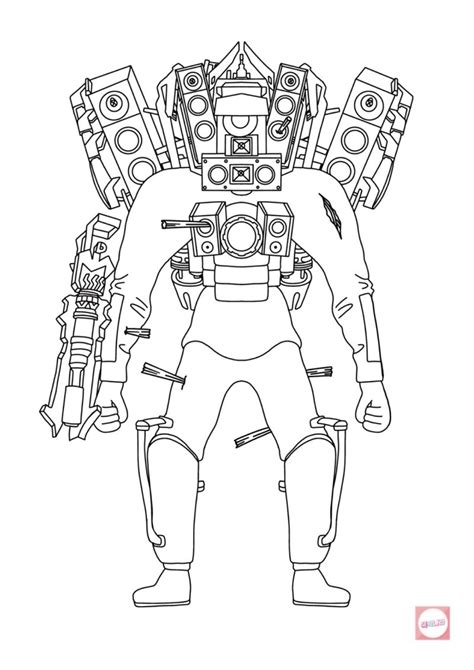뚝딱나라 색칠공부 색칠공부 무료도안 🌈 부서진 업그레이드 타이탄스피커맨 네이버 블로그