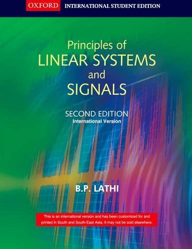 Principles Of Linear Systems And Signals B P Lathi 9780198062271