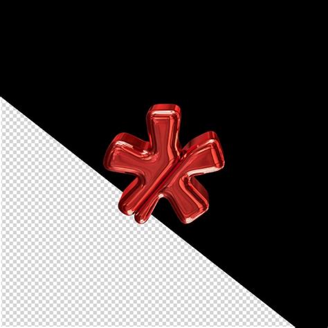 Premium Psd Symbol Made Of Red Blocks