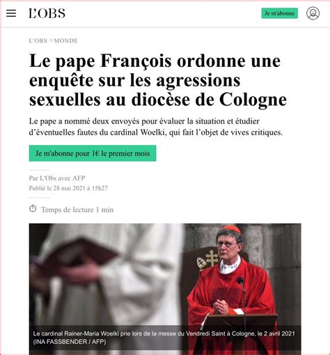 التحقيق مع كاردينال أكبر كنيسة في ألمانيا بتهم لا أخلاقية ذكرت