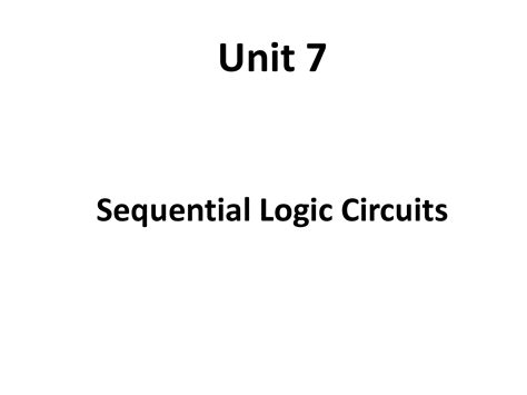 SOLUTION Sequential Logic Circuits Studypool SOLUTION Sequential Logic Circuits Studypool