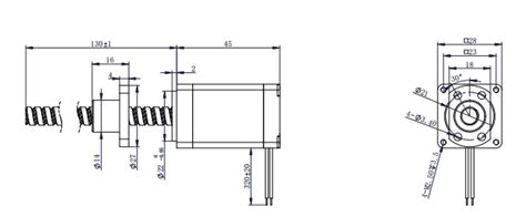 28cm Open Loop Ball Screw Stepper Motor Quickstart Motor