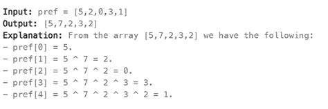 99클럽 코테 스터디 27일차 Til Find The Original Array Of Prefix Xor