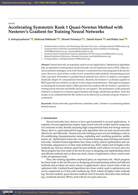Pdf Accelerating Symmetric Rank 1 Quasi Newton Method With Nesterovs