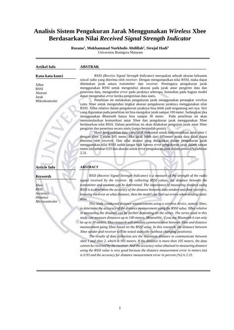 PDF Analisis Sistem Pengukuran Jarak Menggunakan Wireless Xbee DOKUMEN TIPS
