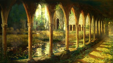 Nao1524 Original Commentary Request Highres Arcade Architecture Arch Bare Tree Bird