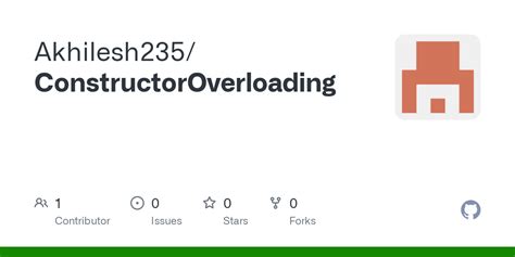 Github Akhilesh235constructoroverloading