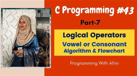C Programming Bangla Tutorials Vowel Or Consonant Algorithm