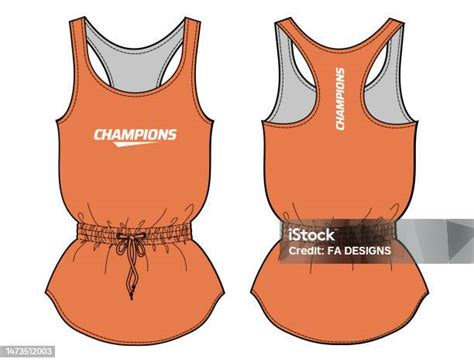 여성 Cinched 허리 민소매 탱크 탑 스포츠 티셔츠 저지 디자인 플랫 스케치 패션 소녀 레이서 백 조끼에 적합한 일러스트레이션 배구 저지 네트볼 배드민턴 테니스 스포츠