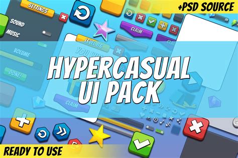 Hypercasual Ui Pack 2d Gui Unity Asset Store