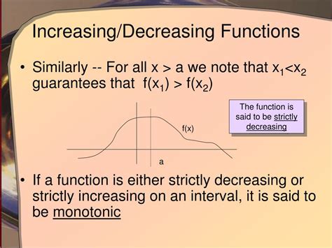 Ppt Increasing And Decreasing Functions And 1 St Derivative Test