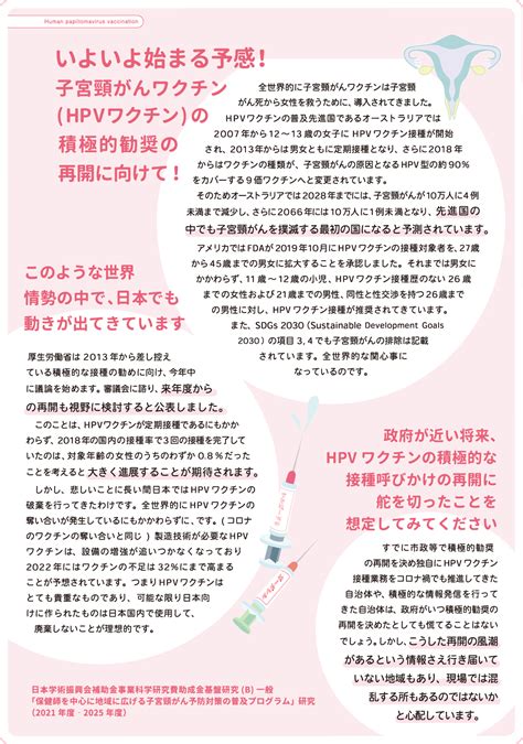 第1回 全国市区町村における子宮頸がん対策に関する調査結果第1報 On Cancer〜がん疫学研究の情報発信サイト〜