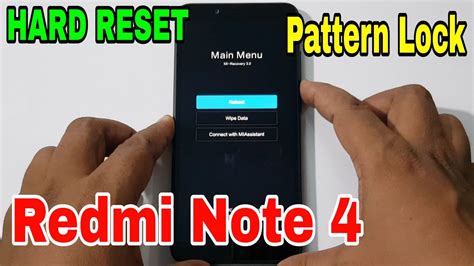 MI Redmi Note 4 2016100 Hard Reset Or Pattern Unlock Easy Trick With Keys YouTube