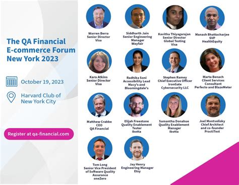Qa Media On Linkedin Our Speaker Line Up 2023 For The Qa Financial E Commerce Forum New York…