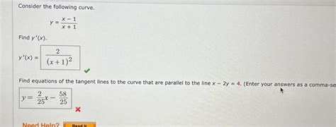 Consider The Following Curve Y X 1x1 Find Y X Chegg Com