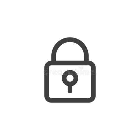 Lock Password Line Icon Stock Vector Illustration Of Lock 196179814