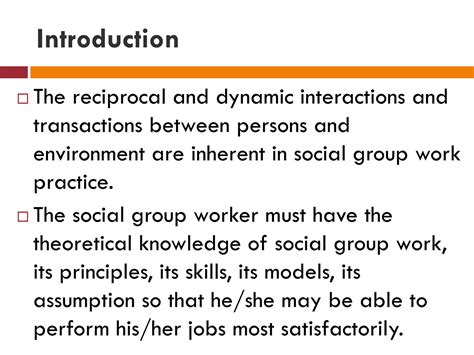 SOLUTION: Principles skills and models of group work - Studypool