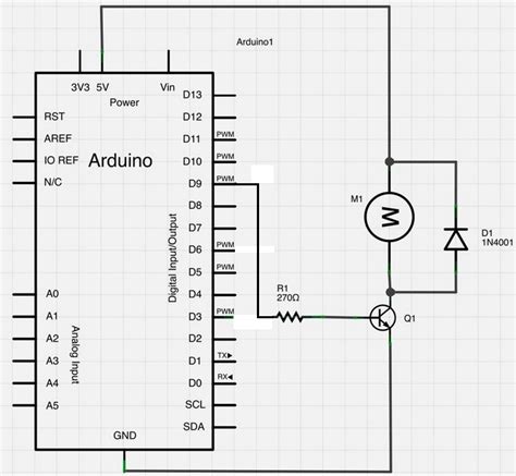 Labwire Drive Dc Motor Using Transistor And Arduino