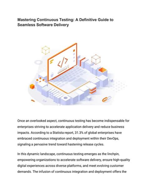 mastering continuous testing a definitive guide to seamless software