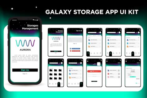 Premium Vector Galaxy Storage Management App Ui Kit Template