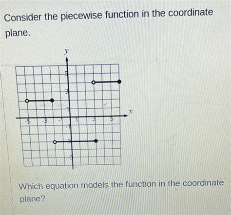 Solved Consider The Piecewise Function In The Coordinate Plane Which
