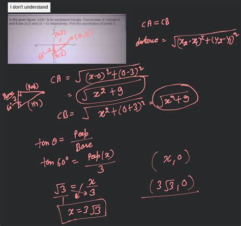 In The Given Figure Triangle A B C Is An Equilateral Triangle Coordina