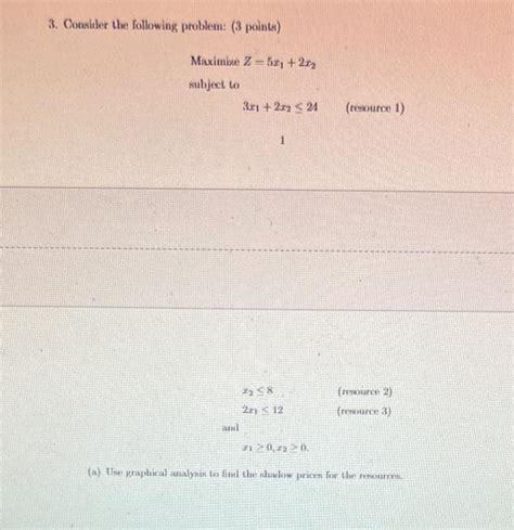 Solved 3 Consider The Following Problem 3 Points