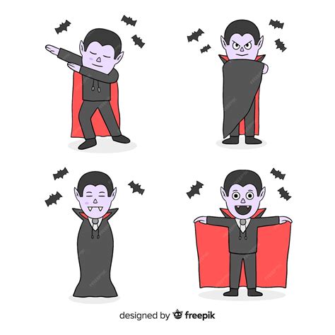 Free Vector Vampire Character Dancing Moves