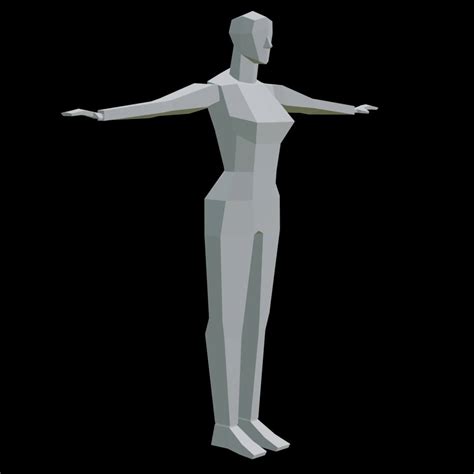 Male And Female Low Poly Base Mesh Ps1 Style 3d Model By Hikkijack