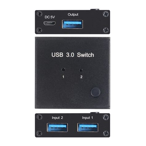 Usb 3 0 Switch Selector 2 Computers Sharing 1 Usb Devices For Keyboard Mouse Printer Scanner Usb