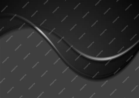 Premium Vector Abstract Black Smooth Waves Background
