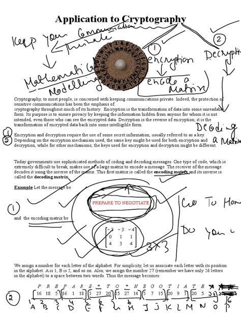 Cryptography Example Pdf Encryption Matrix Mathematics