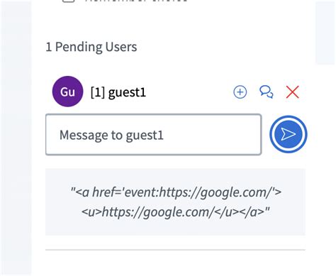 pasting in a url to guest welcome message incorrectly coded · issue
