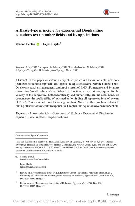 A Hasse Type Principle For Exponential Diophantine Equations Over Number Fields And Its