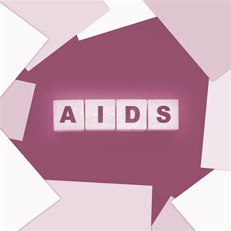 Aids Letters On Wooden Cubes Std Sexually Transmitted Diseases Stock Illustration