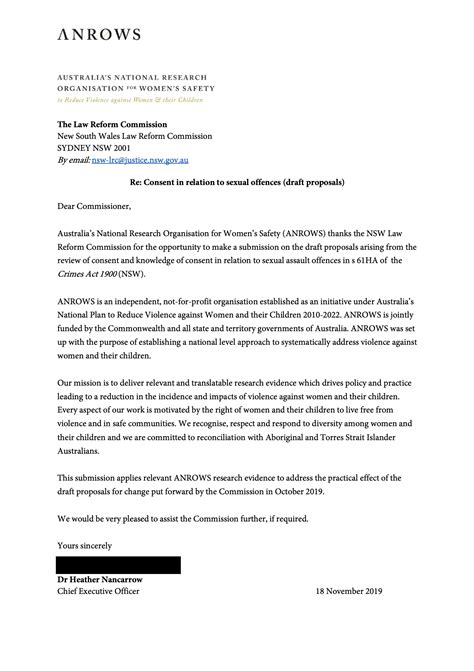 New South Wales Law Reform Commission Consent In Relation To Sexual Offences Draft Proposals