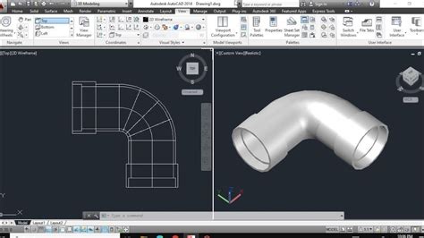 Autocad 3d Cara Buat Sambungan Pipa 90° Youtube