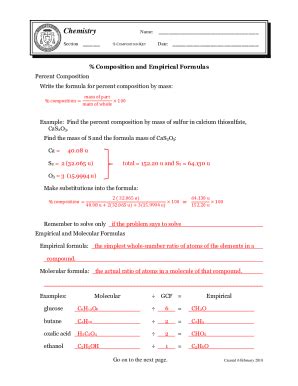 Fillable Online How To Calculate Mass Percent Composition Fax Email Print PdfFiller