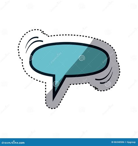 Blue Sticker Ellipse Shape Dialog Box Stock Illustration Illustration Of Discussion Oval