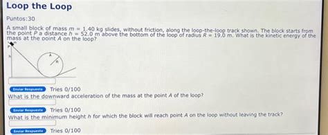 Solved A Small Block Of Mass M140 Kg Slides Without
