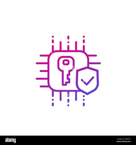 cryptography and encryption icon line design stock vector image and art alamy