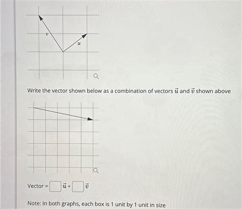 solved write the vector shown below as a combination of