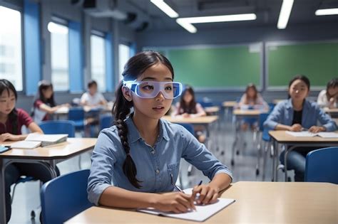 Premium Ai Image Futuristic Classroom Assessment Methods Beyond