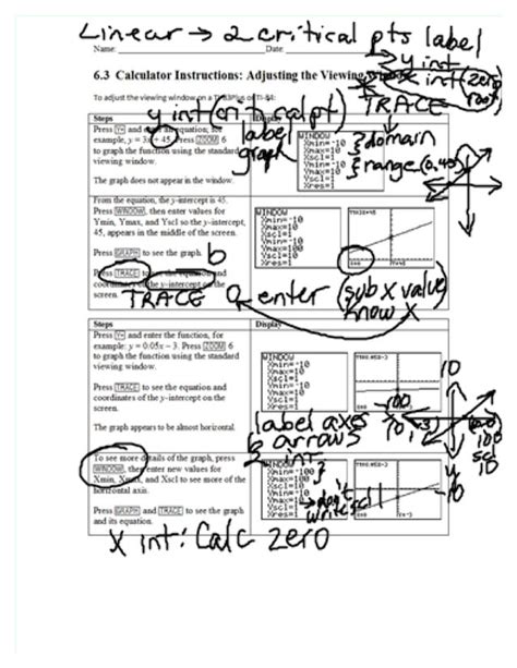 63 Graphing Calculator Notes Pdf