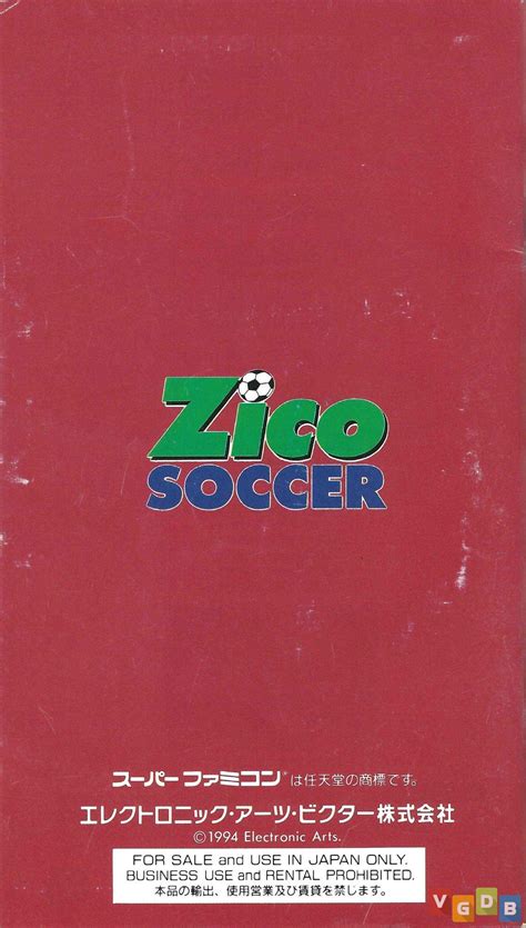 Zico Soccer Vgdb Vídeo Game Data Base
